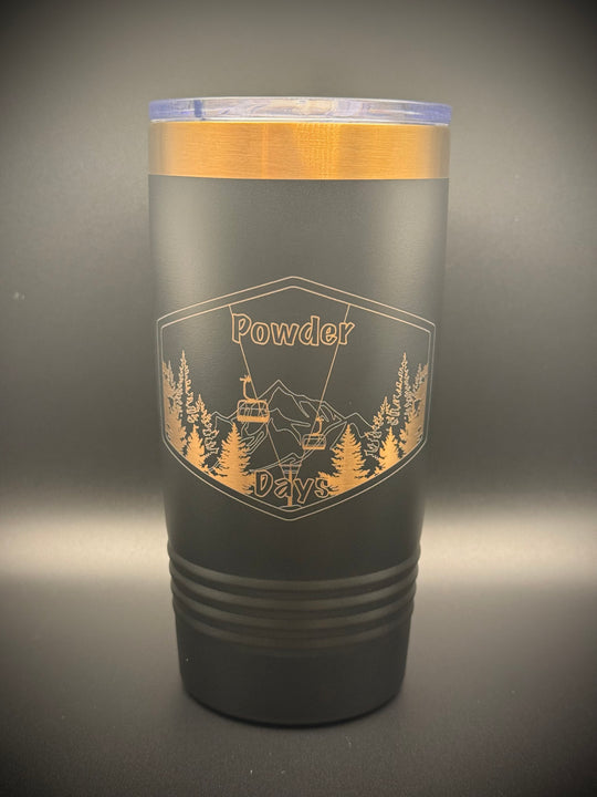 Powder Days Tumbler 20oz – Overtime Apparel & Design
